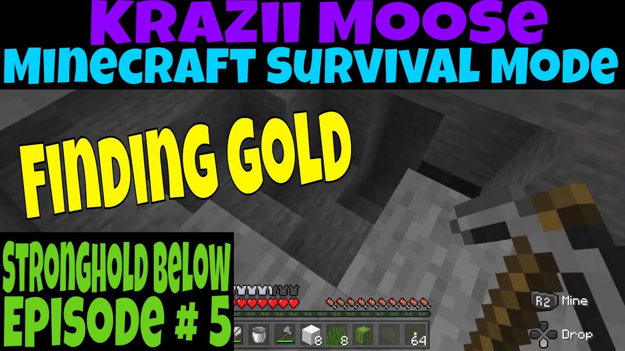 Minecraft Survival Mode Stronghold Below Seed Episode # 5 Live From The ...