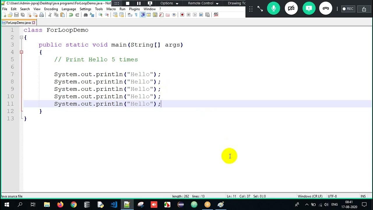 🔴Java Tutorial : Java Programming #DAY 6 LOOPING STATEMENTS 1 - YouTube