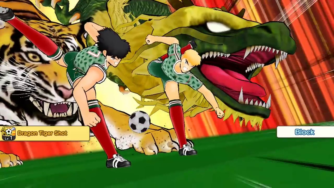 57 Captain Tsubasa Dream Team Dragon Tiger Shot Hino with Kojiro Hyuga ...