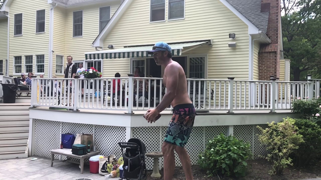 Pool touchdown - YouTube