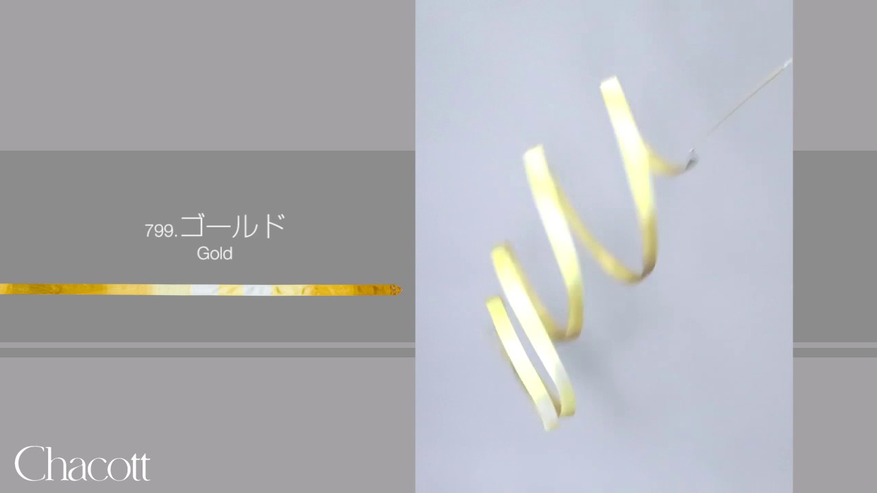 Chacott Rhythmic Gymnastic Ribbon 2017 Gradation Series 799 Gold - YouTube