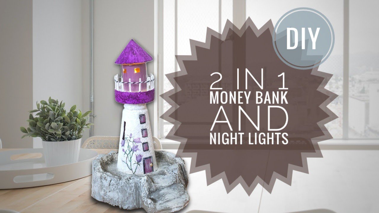 DIY Fairy Lighthouse Money Box Easy Craft Ideas - YouTube