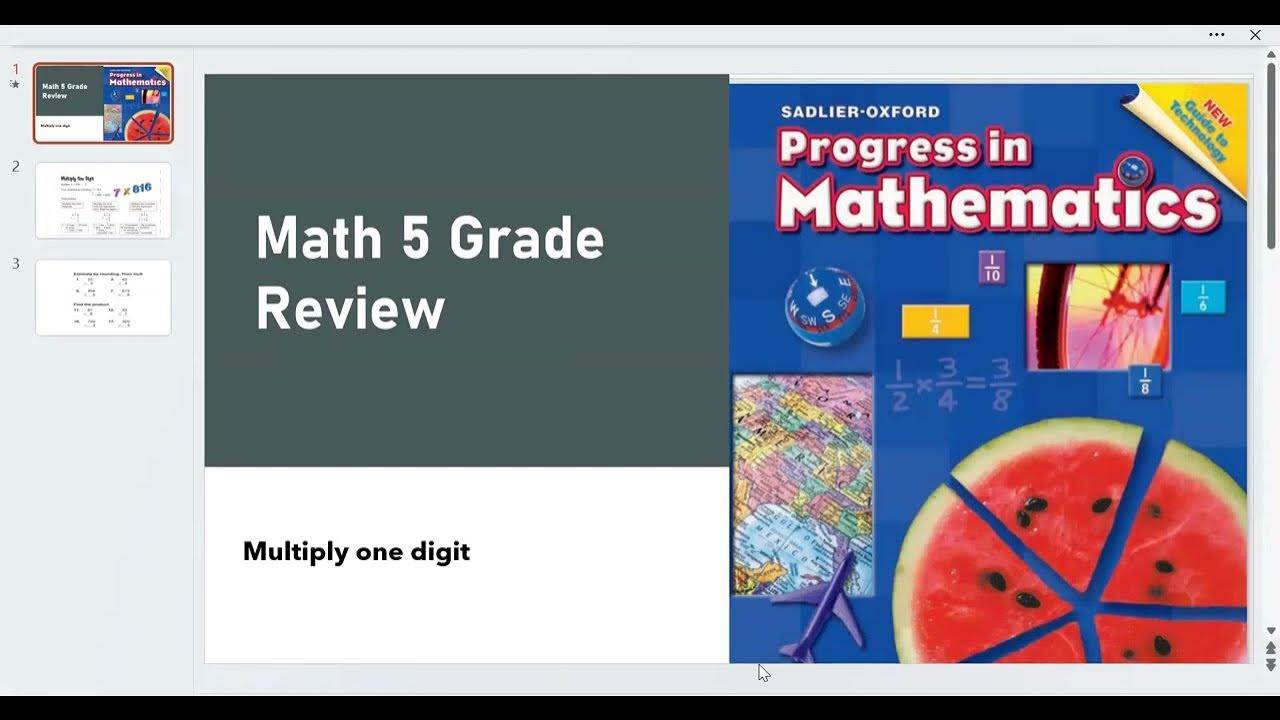 Math 5 Grade . Review. Multiply one digit. - YouTube