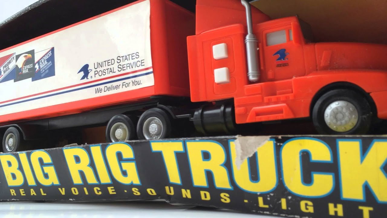 Funrise City Force Real Voice Sounds Lights Us Postal Service Big Rig ...