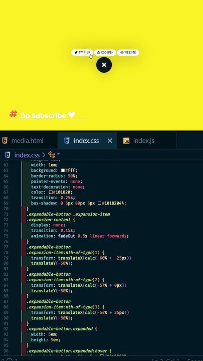 Expanding Menu Button Html Shorts Css Programming Codingshorts Cssshorts Htmlshorts Youtube