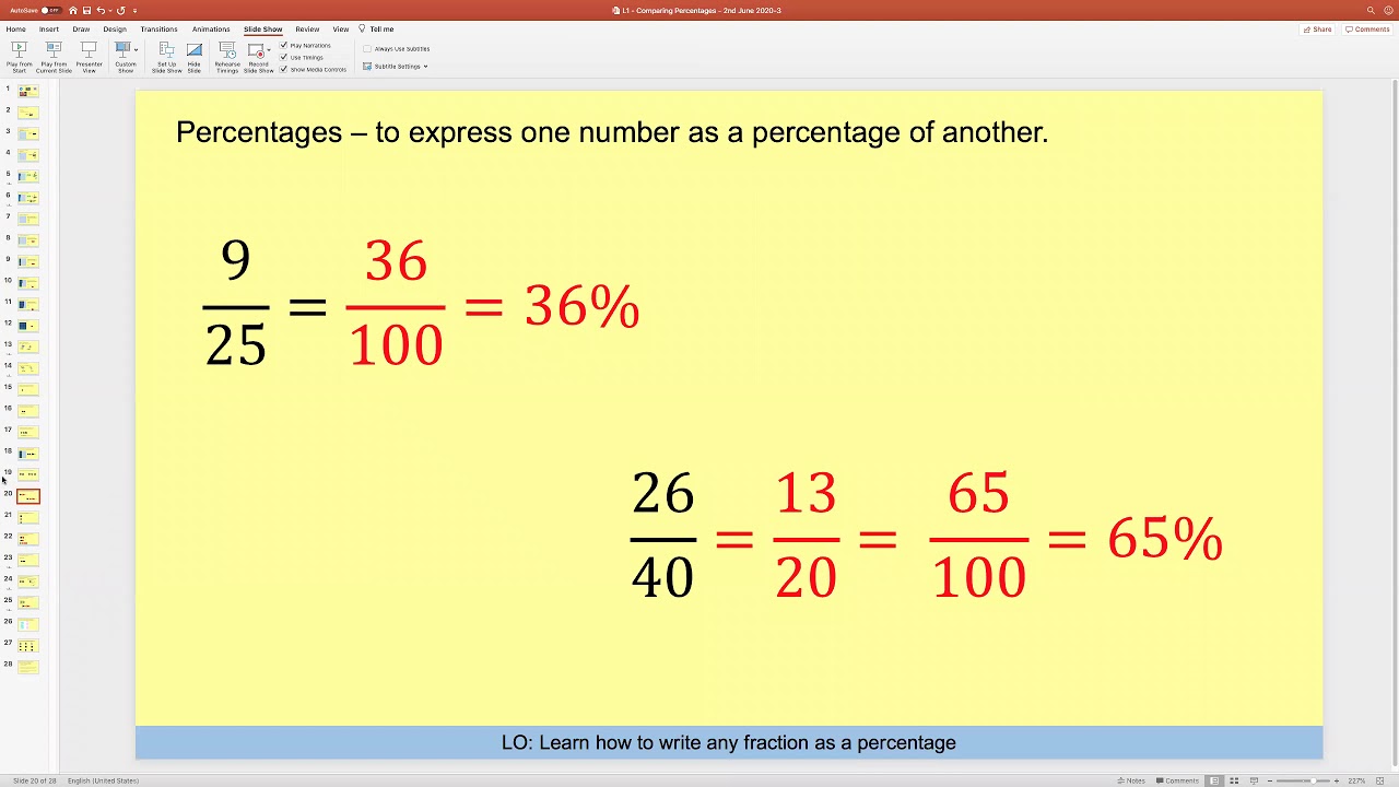 Introducing percentages - YouTube