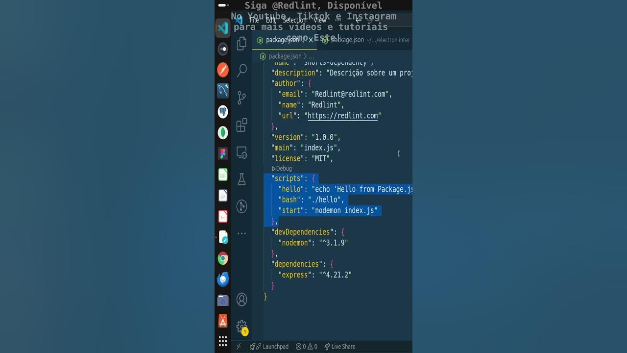 Para que serve o PACKAGE.JSON no Node.js? #tutorial #programação # ...
