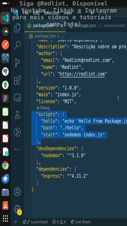 Para que serve o PACKAGE.JSON no Node.js? #tutorial #programação # ...