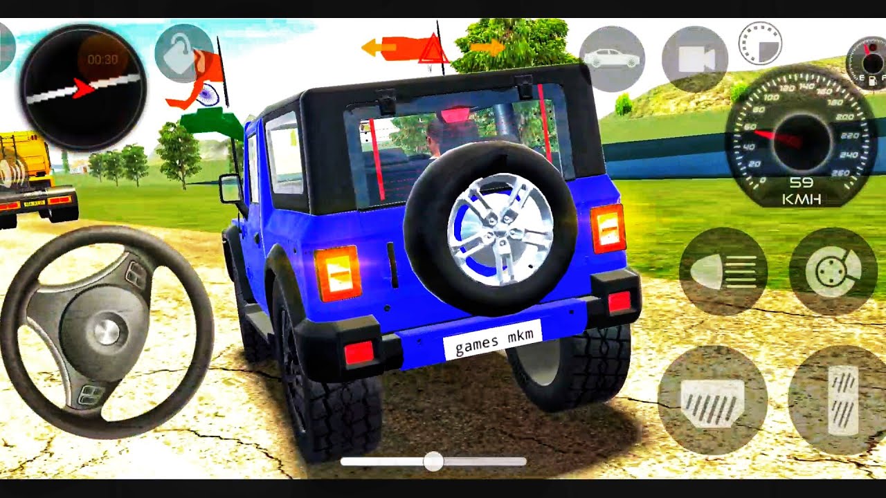 Mahindra Thar (gadi game)😈#13 realistic car game -Android Gameplay ...