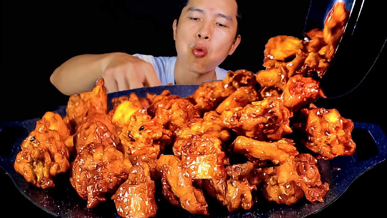 asmr spicy chicken | Eating Sounds - YouTube
