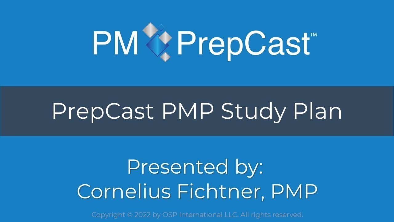 PMP Study Plan for The PM PrepCast - YouTube