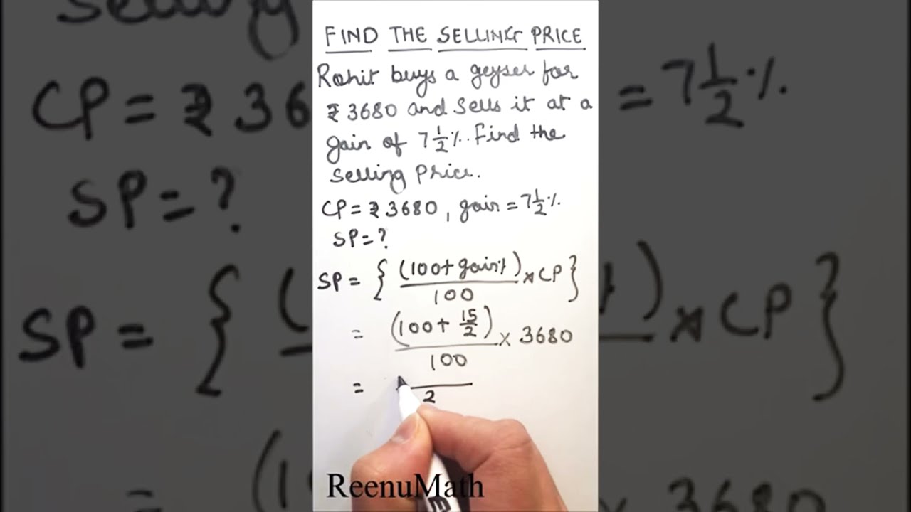 How To Find Selling Price Calculate Selling Price When Profit Is how-to-find-selling-price-calculate-selling-price-when-profit-is
