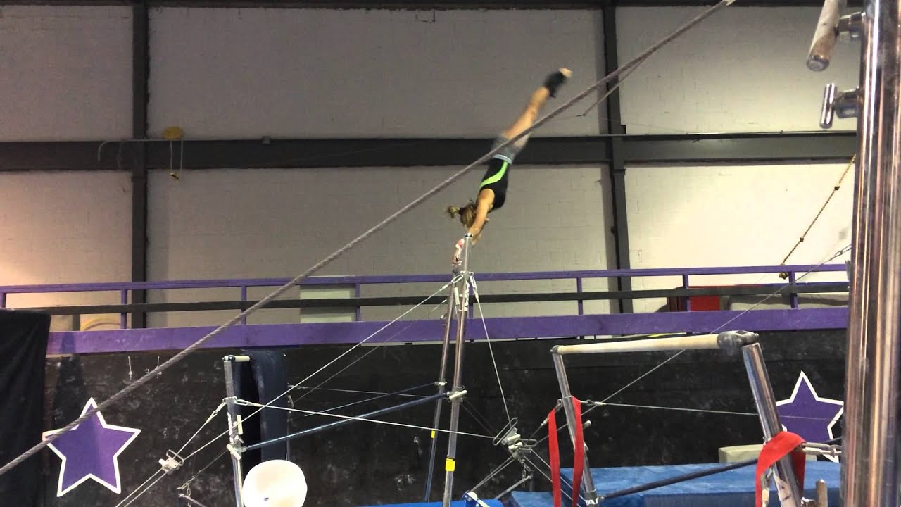 Uneven Bars: tkatchev release in between bars - YouTube