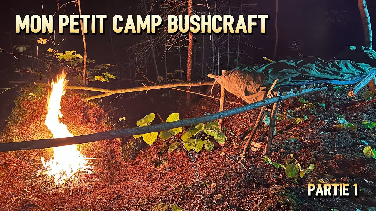 Mon petit camp bushcraft - Partie 1 - Le lit surélevé - YouTube