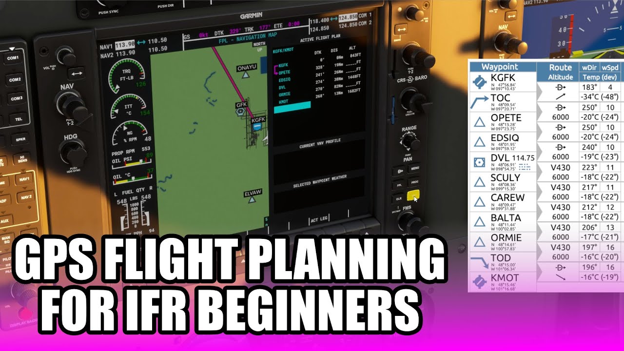 Creating a GPS flight plan and inputting to G1000 - MSFS - YouTube