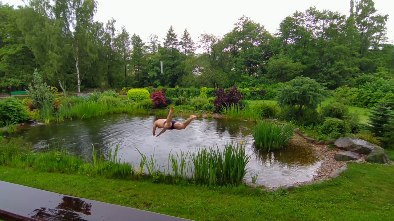 DIY Swimming Pond Pleasant Rainy Bath 2 - YouTube