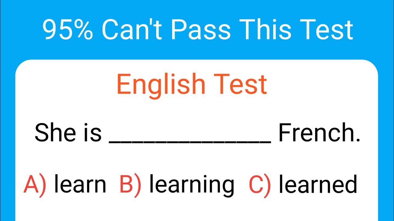 English Mixed Grammar Test | 95% Can't Pass This Test | Grammar Test ...
