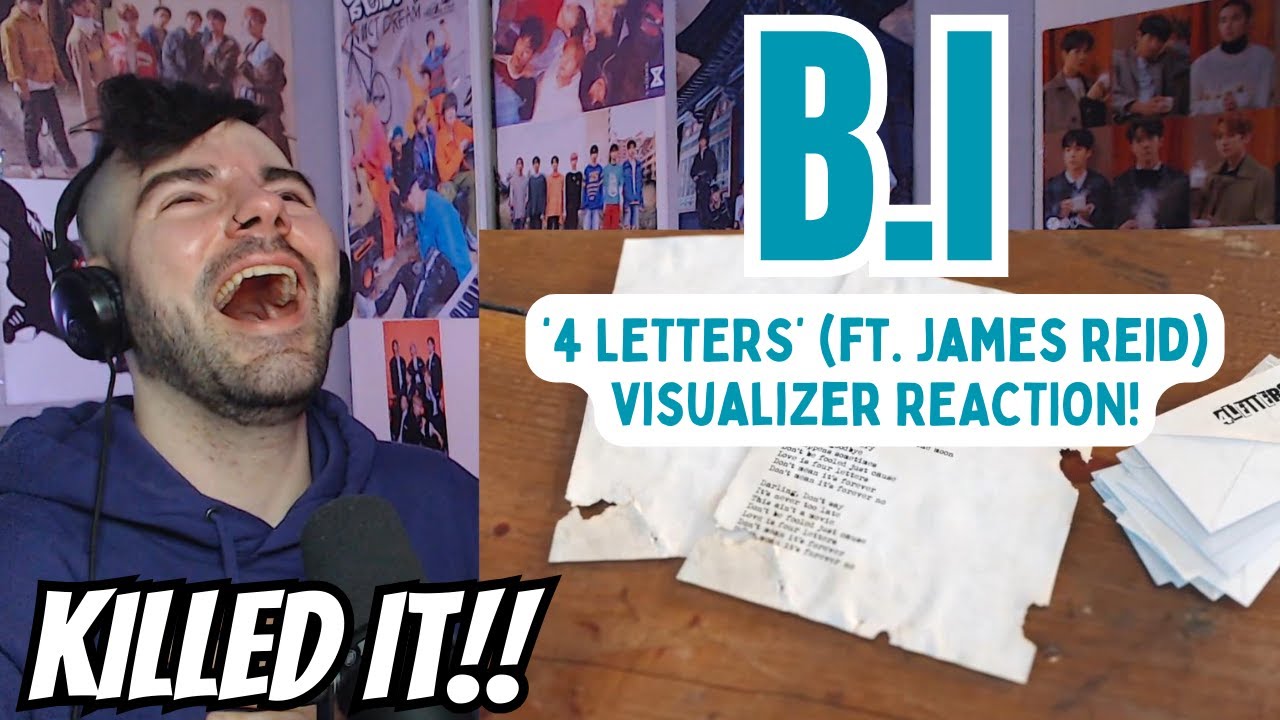 B.I - '4 Letters' (ft. James Reid) Visualizer Reaction! - YouTube