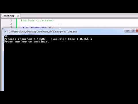 Buckys C++ Programming Tutorials - 7 - Basic Arithmetic - YouTube
