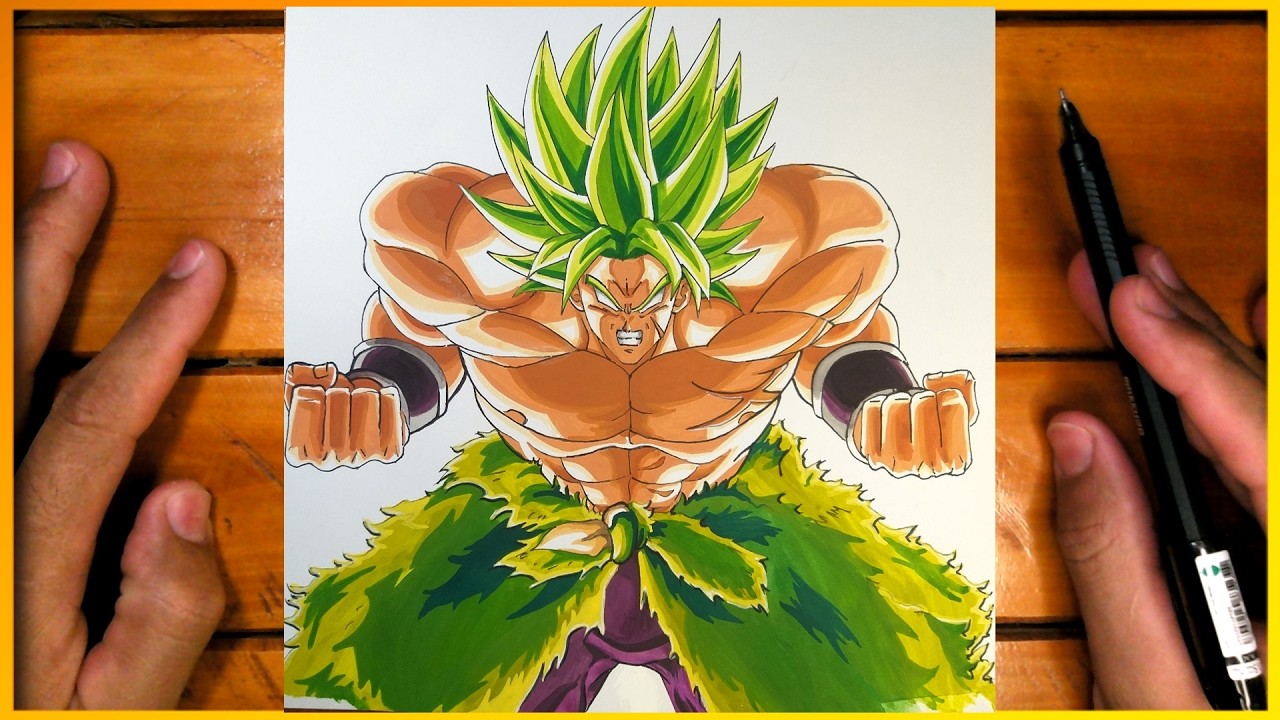 How to draw the Broly ssj full power - YouTube