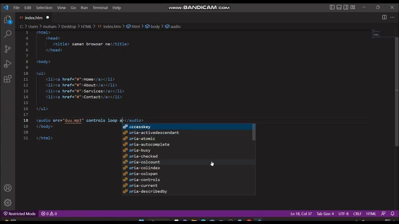 HTML Darasi na 23 Audio - YouTube
