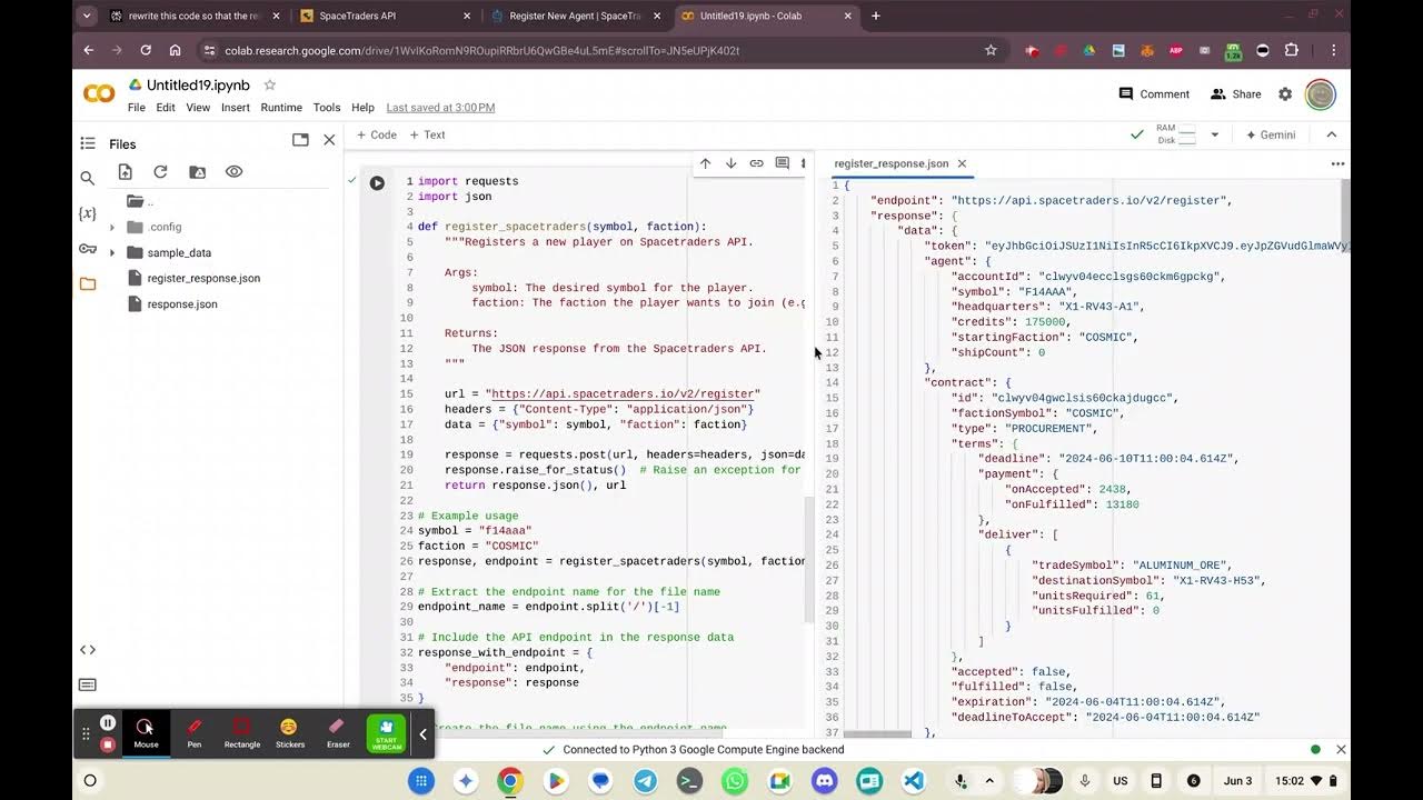 Google Collab bug on opening JSON file Jun 3, 2024 3:03 PM - YouTube
