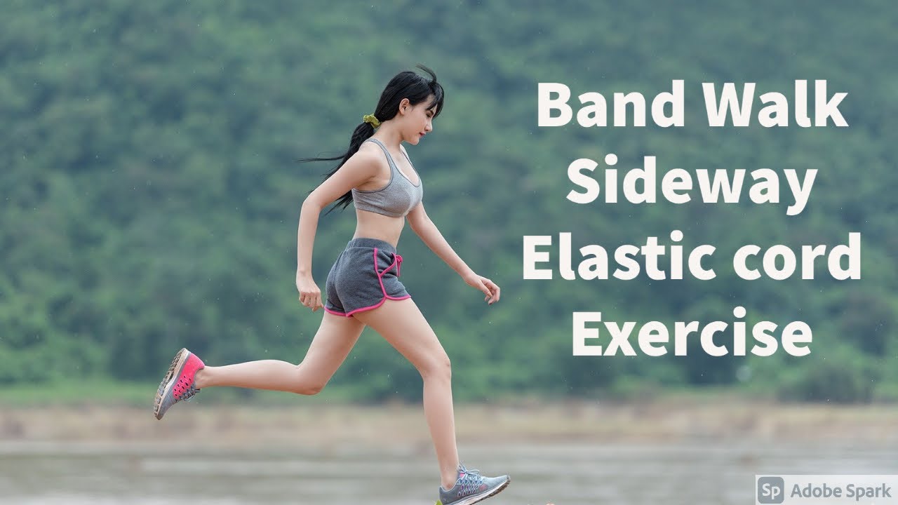 Band Walk Sideway Elastic cord Exercise | Band Walk Exercise at home ...