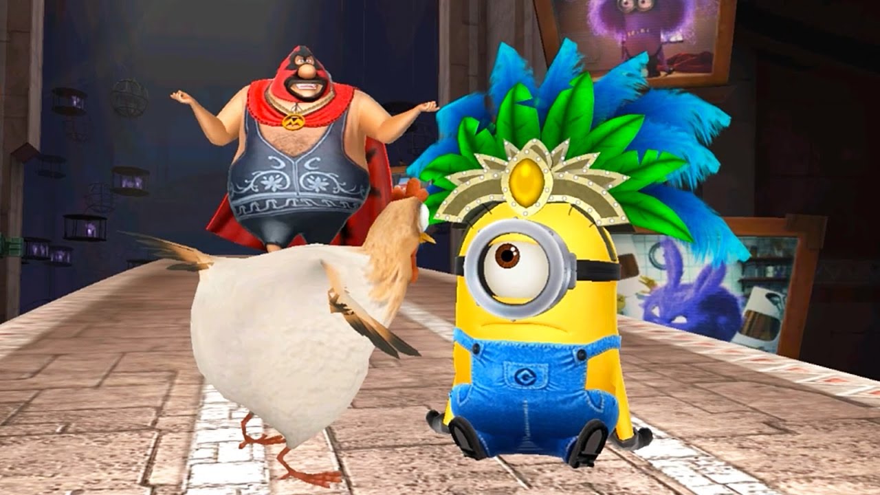 Carnival Carl minion vs El Macho ! Throwing chickens in Minion rush ...