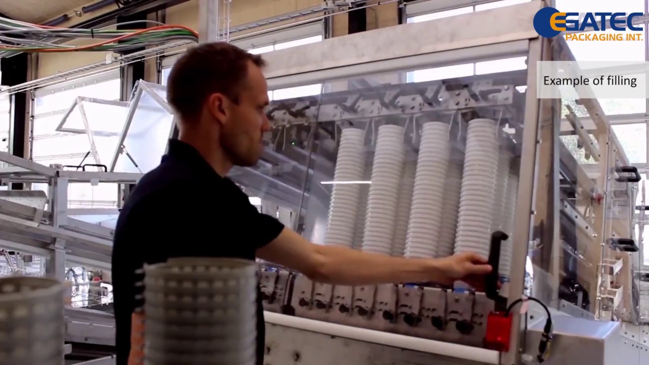 Egatec - Dispensing machine with buffer - YouTube