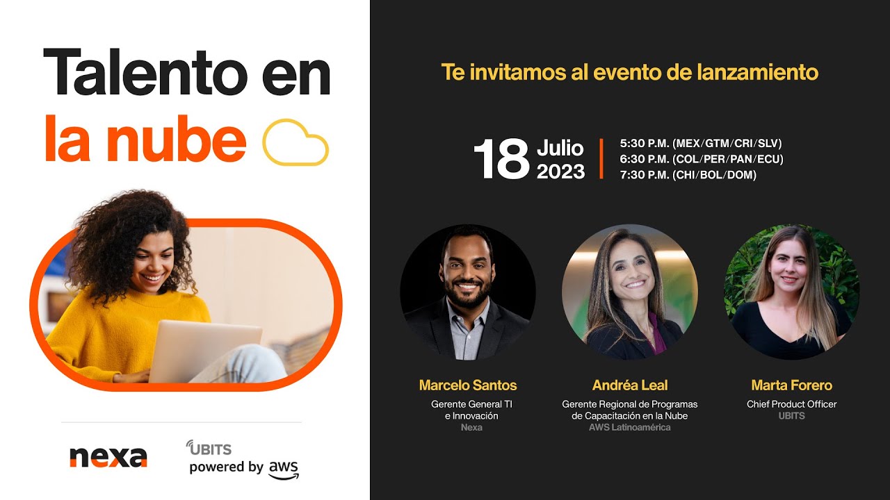 TALENTO EN LA NUBE — NEXA, AWS y UBITS se unen con 5.000 cursos ...