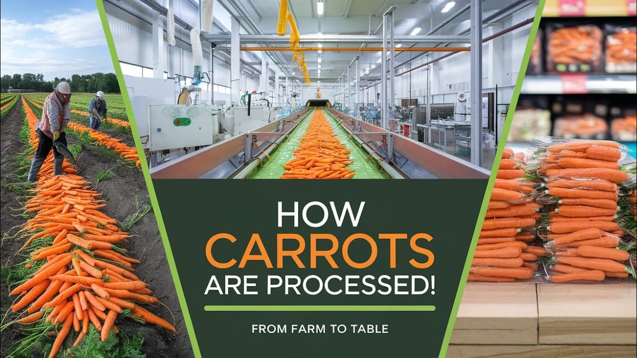 How Carrots Are Processed in Modern Factories | From Farm to Table# ...