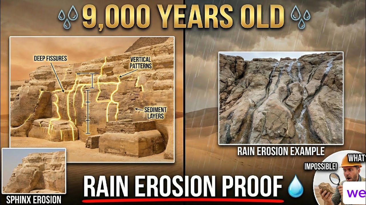 The Sphinx Shows 9,000 Years Of Rain Damage | Sphinx Water Erosion ...