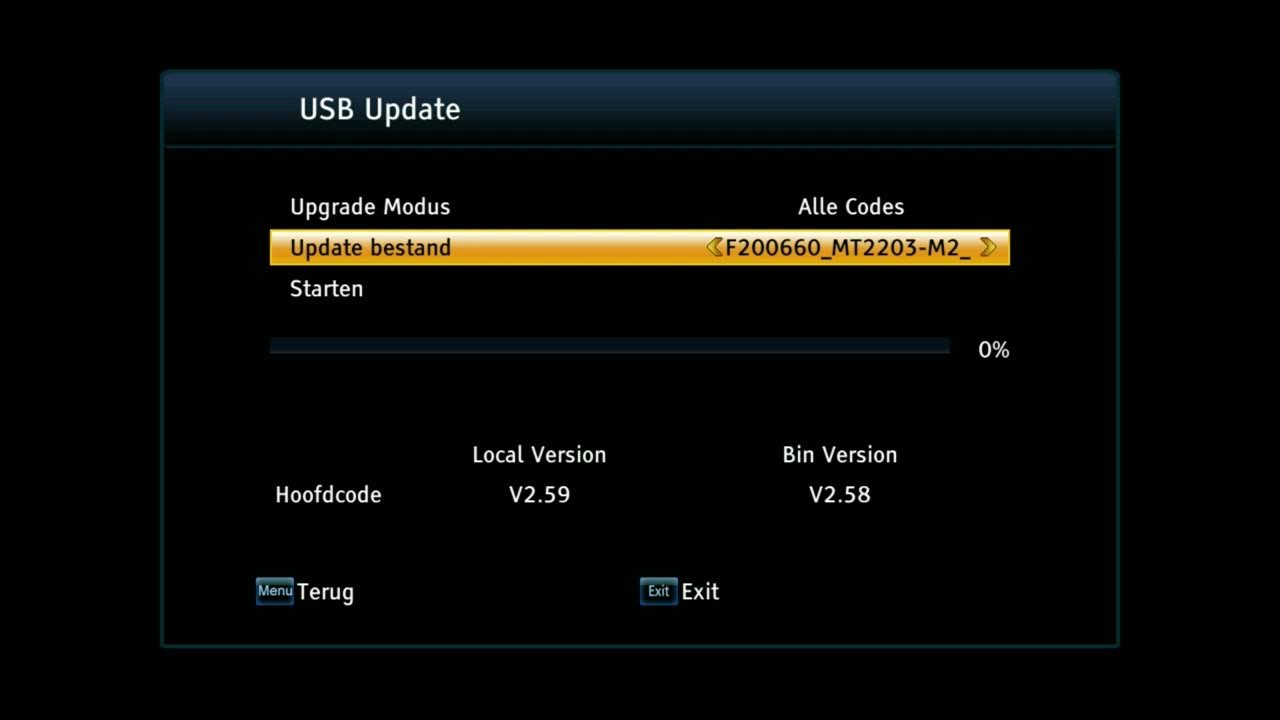 Firmware update proces Rebox RE-2400DVBT2 ontvanger - YouTube