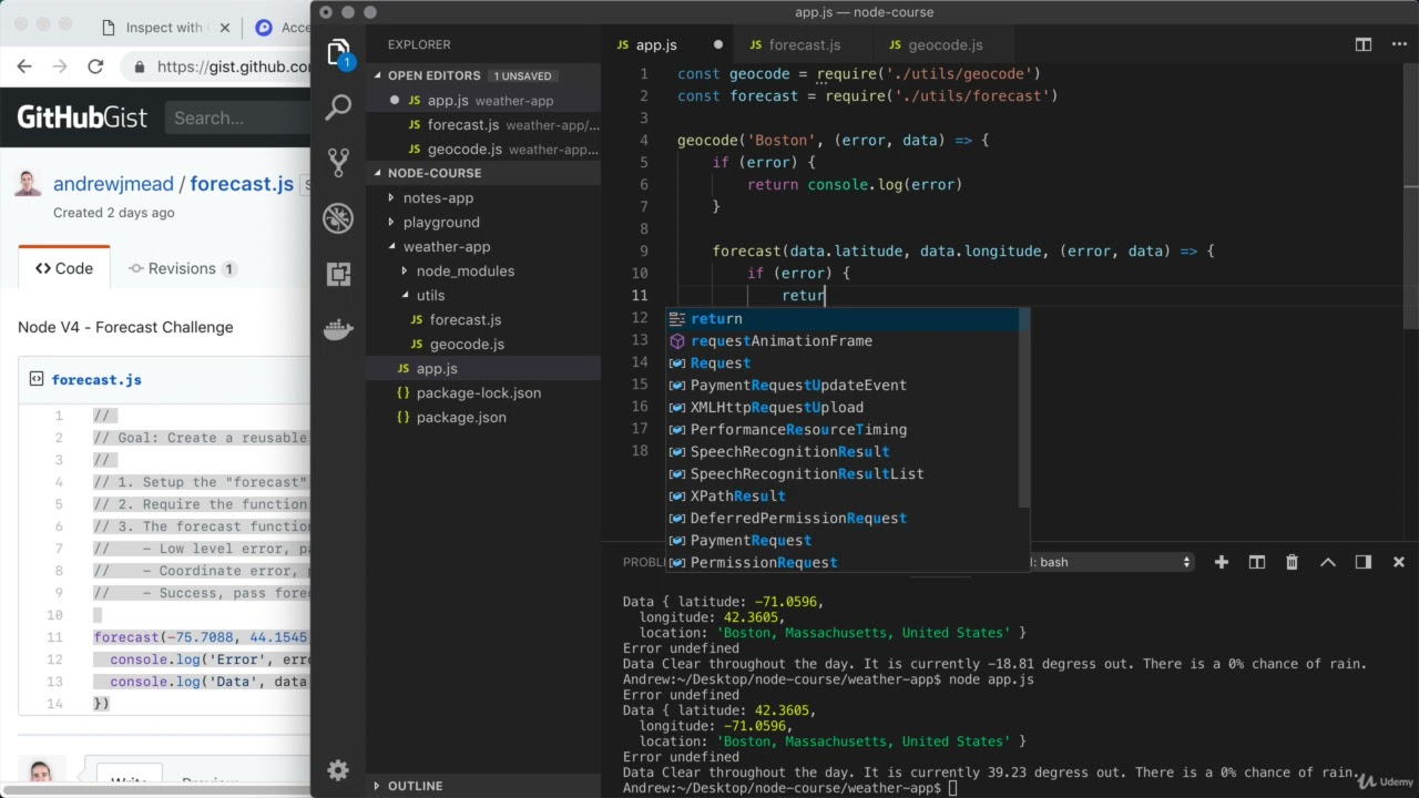 Callback Chaining [the Complete Node Js Developer Course 3rd Edition