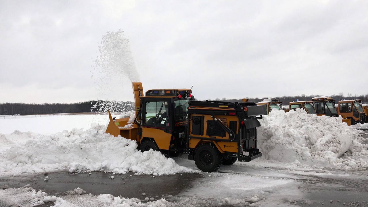 Trackless MT7 Dump Body Ribbon Snowblower - YouTube