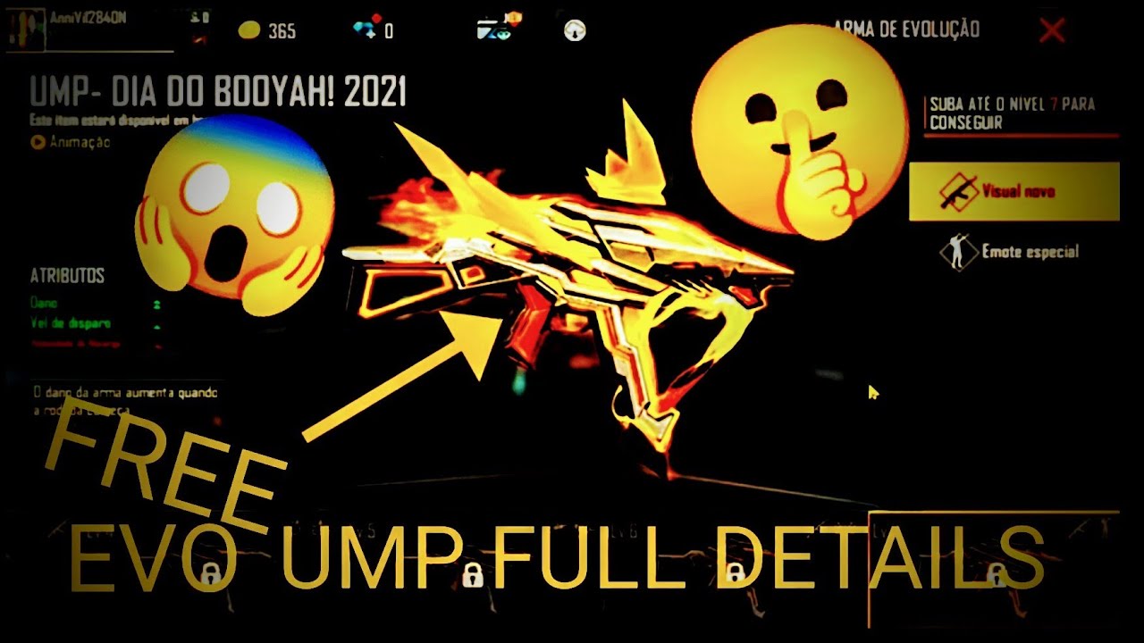 FREE FIRE NEW EVO UMP GUN SKIN AND UPCOMING ALL GUNS SKIN | BOOYAH DAY ...