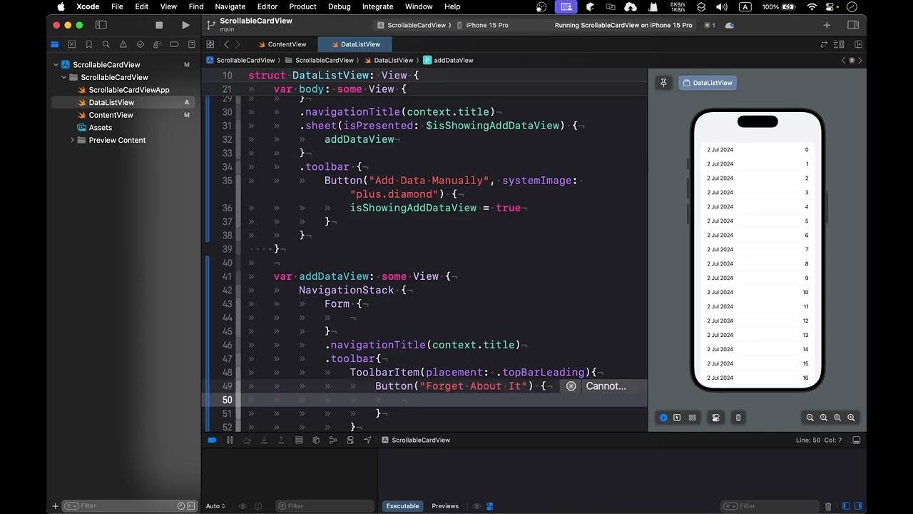 SwiftUI Mini Project Passing date between views and pop up sheet PART 2 - YouTube