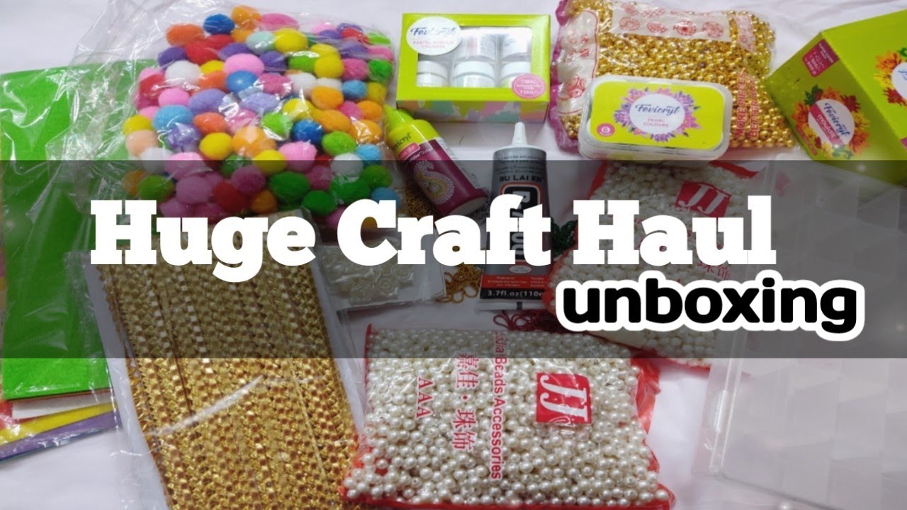 Huge Craft Haul With Price | My Art & Craft Collection |Unboxing Craft ...