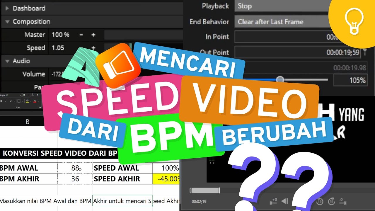 Mencari Speed Video dari BPM yang berubah - [TUTORIAL SERIES] - YouTube