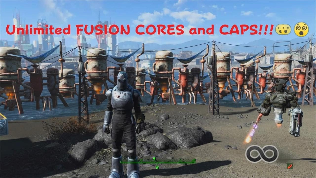 Fallout4 unlimited FUSION CORES/CAPS - YouTube