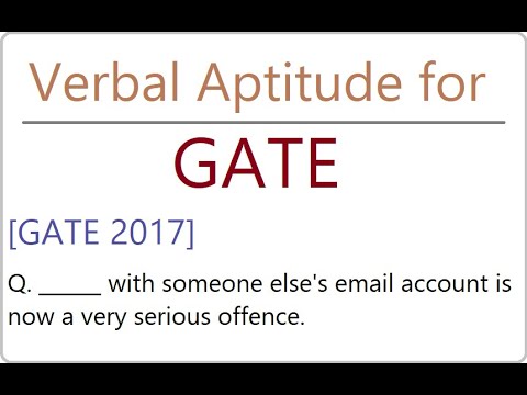 Verbal Aptitude for GATE - Basic English Vocabulary - GATE Question ...