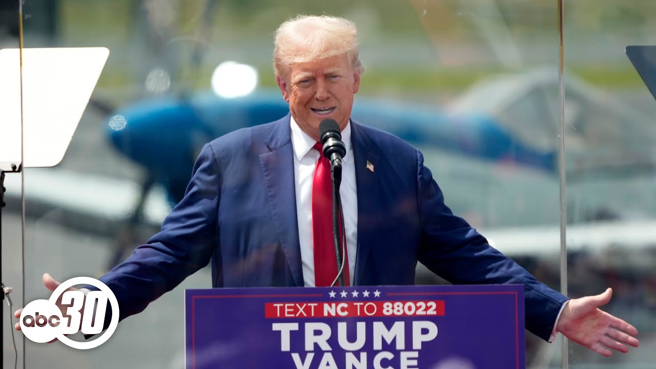 Trump speaks behind bulletproof glass at first outdoor rally since ...