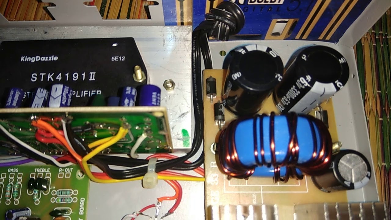 12v to 24v stk 4191 amplifier - YouTube