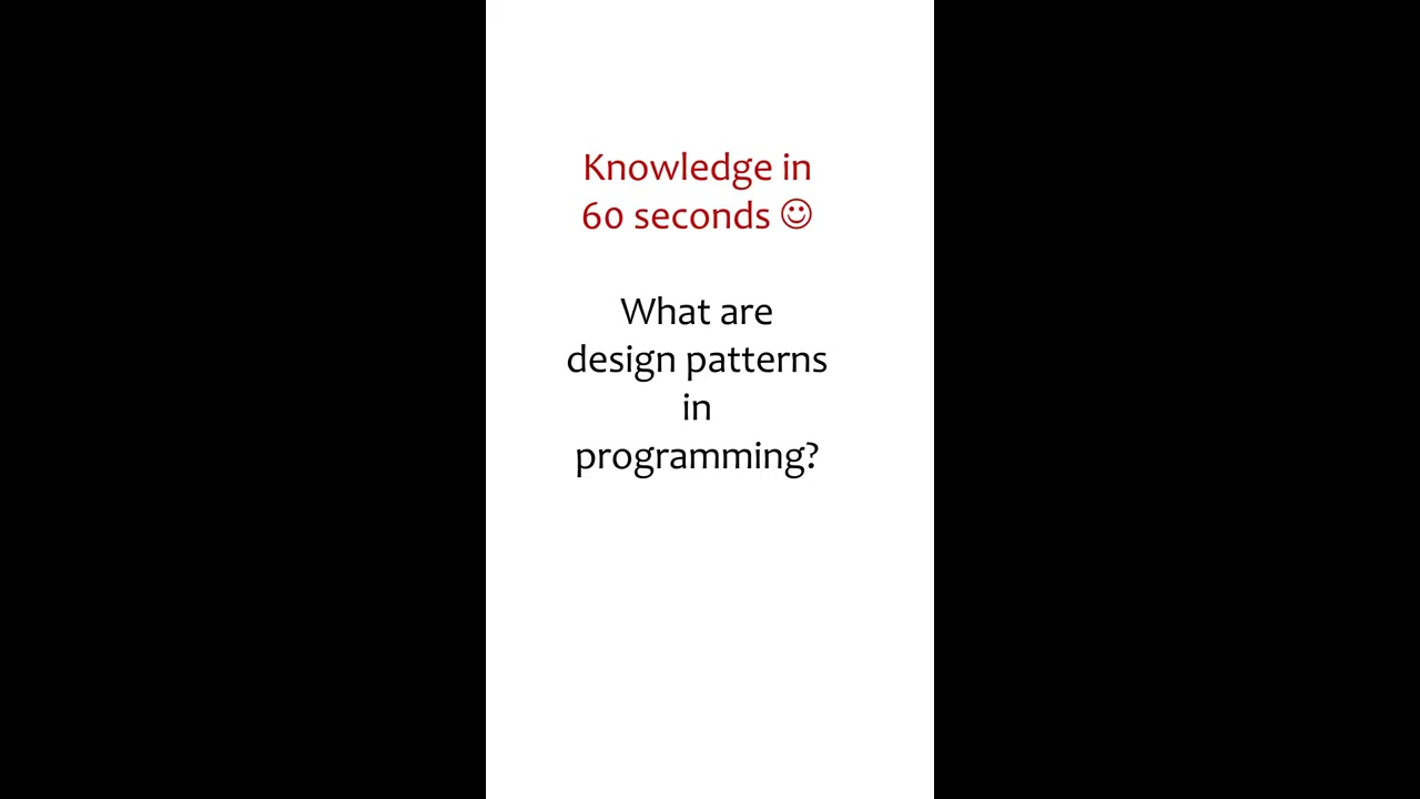 What Are Design Patterns In Software YouTube What Are Design Patterns In Software YouTube