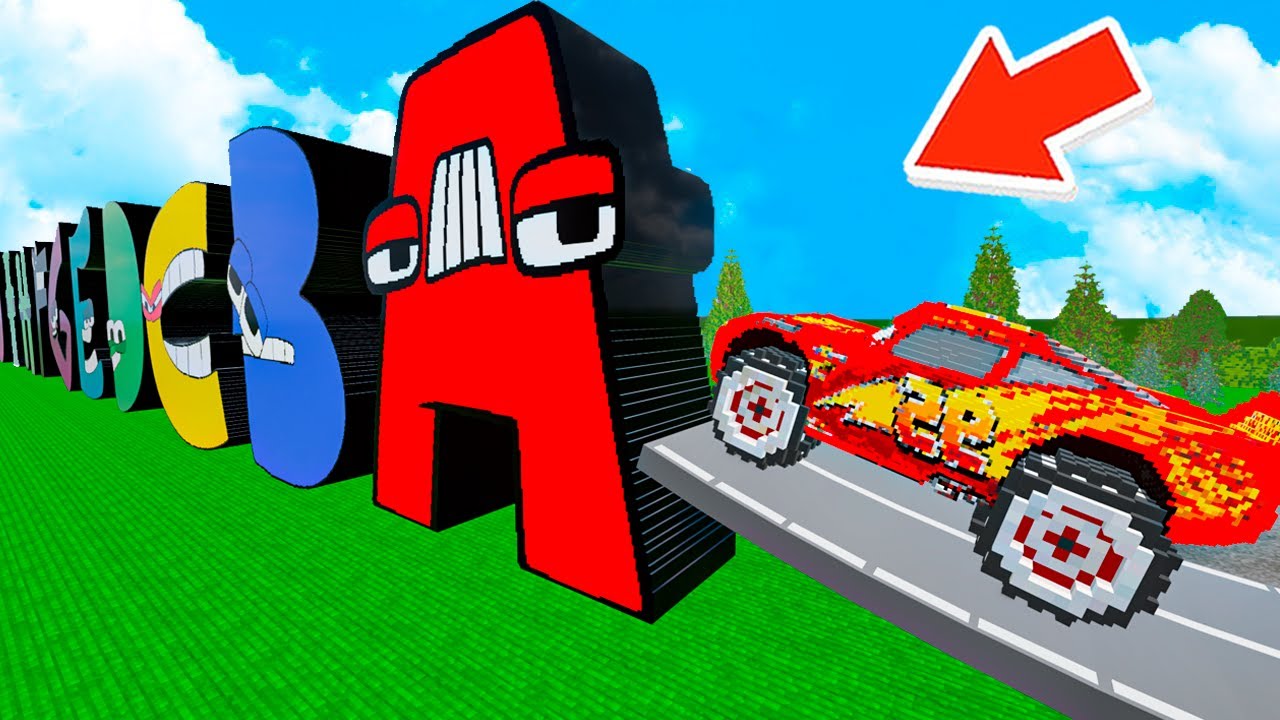 CARS Jump Over ALPHABET LORE (Teardown Mods) - YouTube