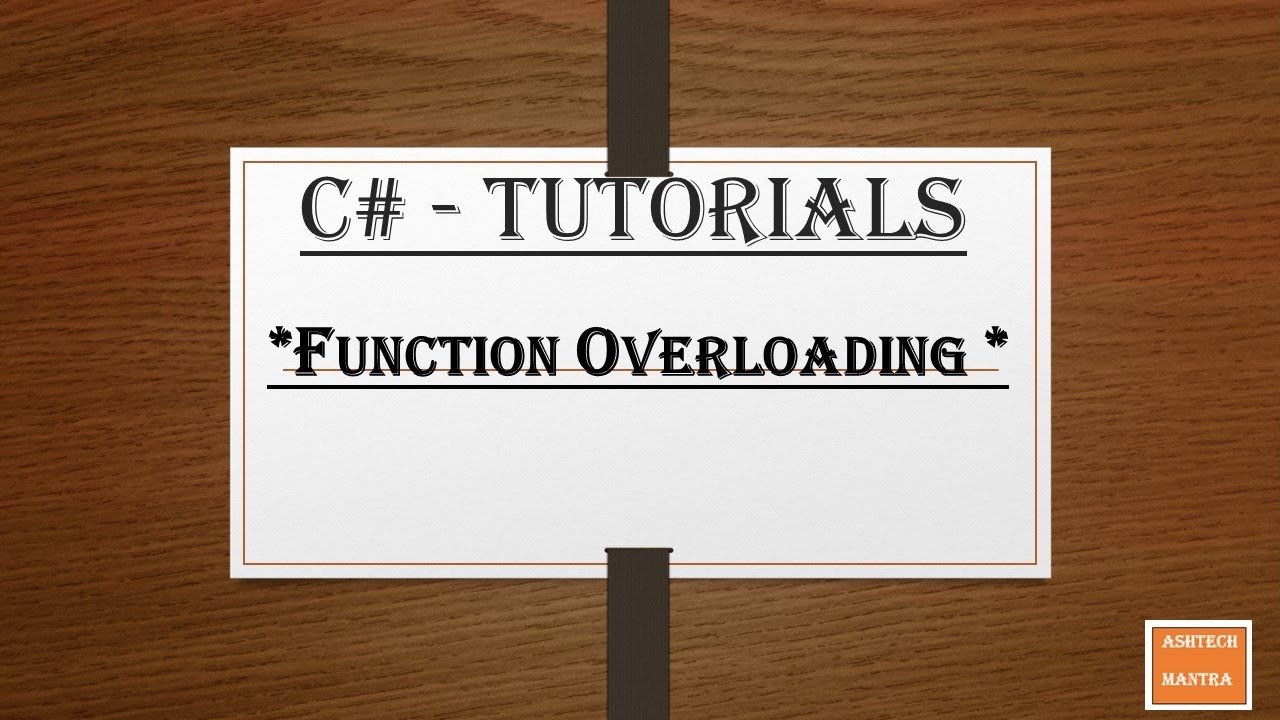 Function Overloading Explained | Why Compile-Time Polymorphism Matters - YouTube