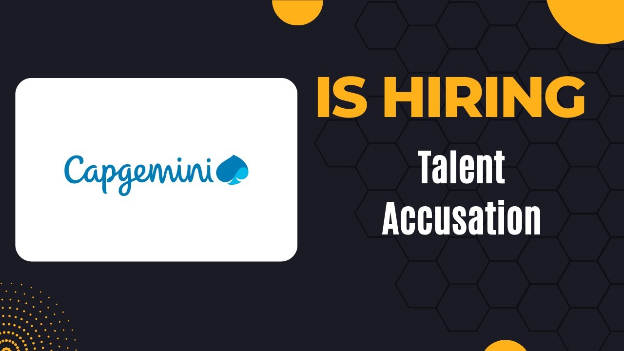 Capgemini HIRING Talent Accusation #itjobs #jobs #it #fresherhiring # ...