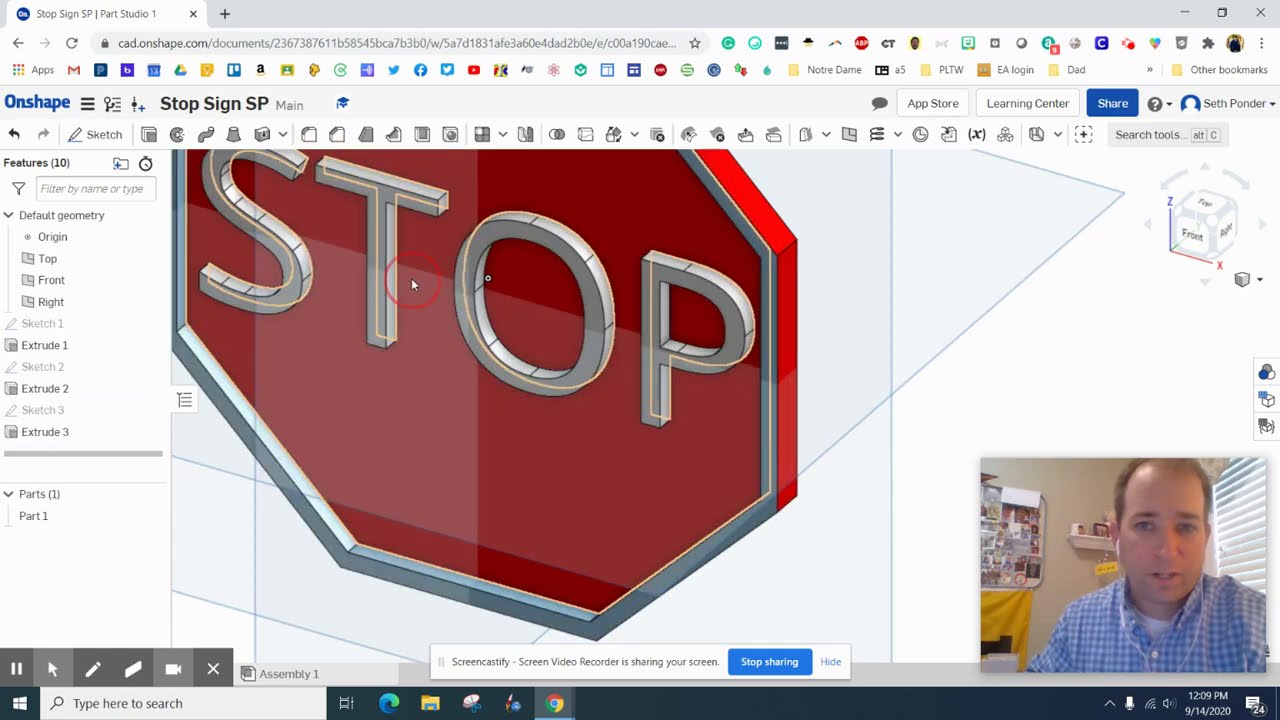 Make a Stop Sign on OnShape - YouTube