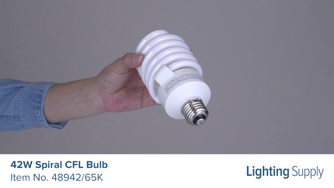 TCP 42W Spiral CFL Bulb (48942/65K) - YouTube