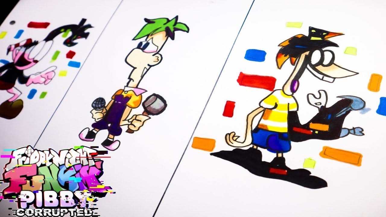 Dibujo NEW PIBBY DOOF MODS | Phineas y Ferb Corrupted | DRAW FNF X ...